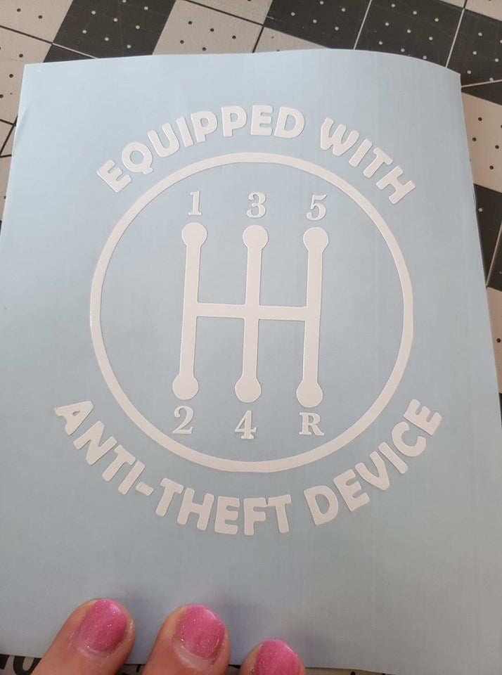 Equipped with anti-theft device decal – My American Concepts LLC